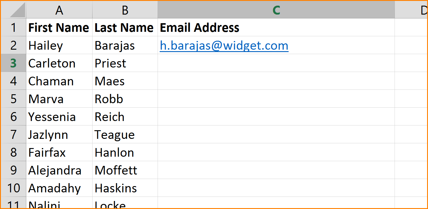 Excel Convert Names To Email Addresses SkillForge