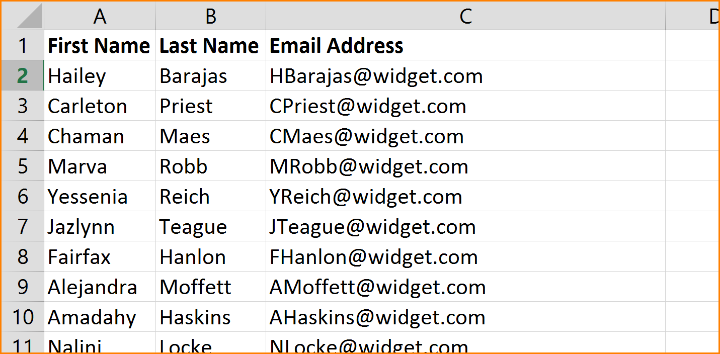 Excel Convert Names To Email Addresses SkillForge