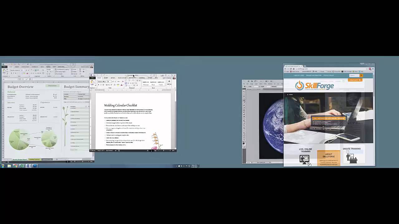 How To Arrange Windows Side-by-Side in Windows 7 and Above - SkillForge How To Arrange Windows Side-by-Side in Windows 7 and Above - SkillForge