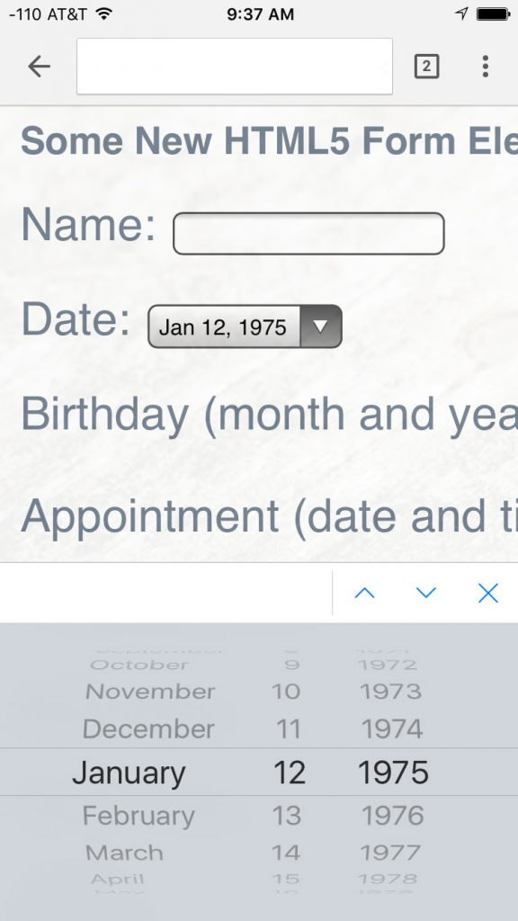 HTML5 Form Date Attribute - SkillForge