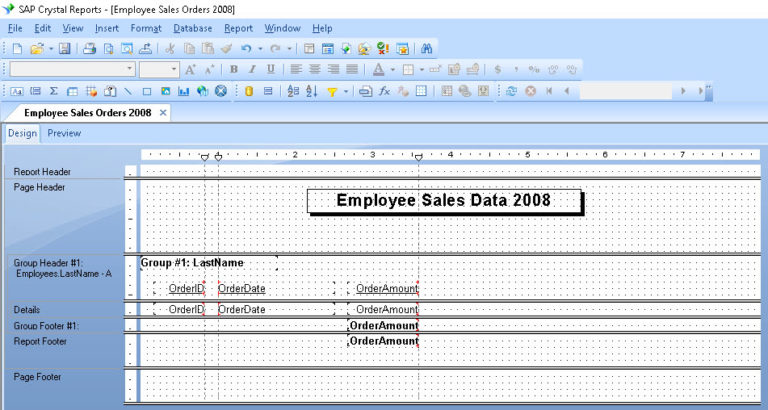Using Multiple Sections In Crystal Reports Skillforge
