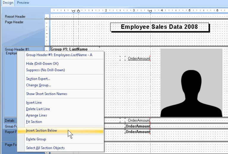 Using Multiple Sections In Crystal Reports Skillforge