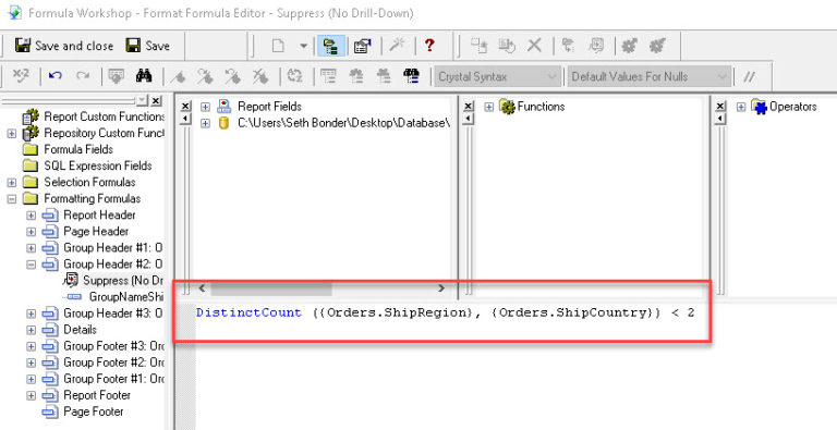 Using Conditional Formatting For Sections In Crystal Reports Skillforge