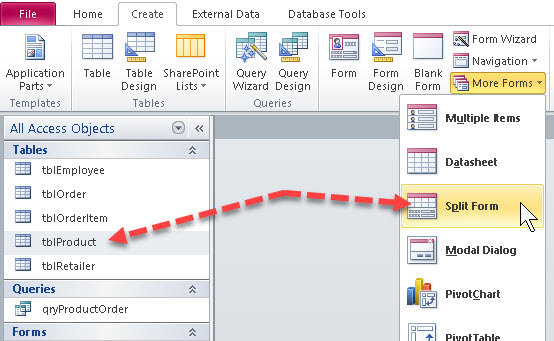 Using The Split Form And Datasheet Form In Microsoft Access SkillForge